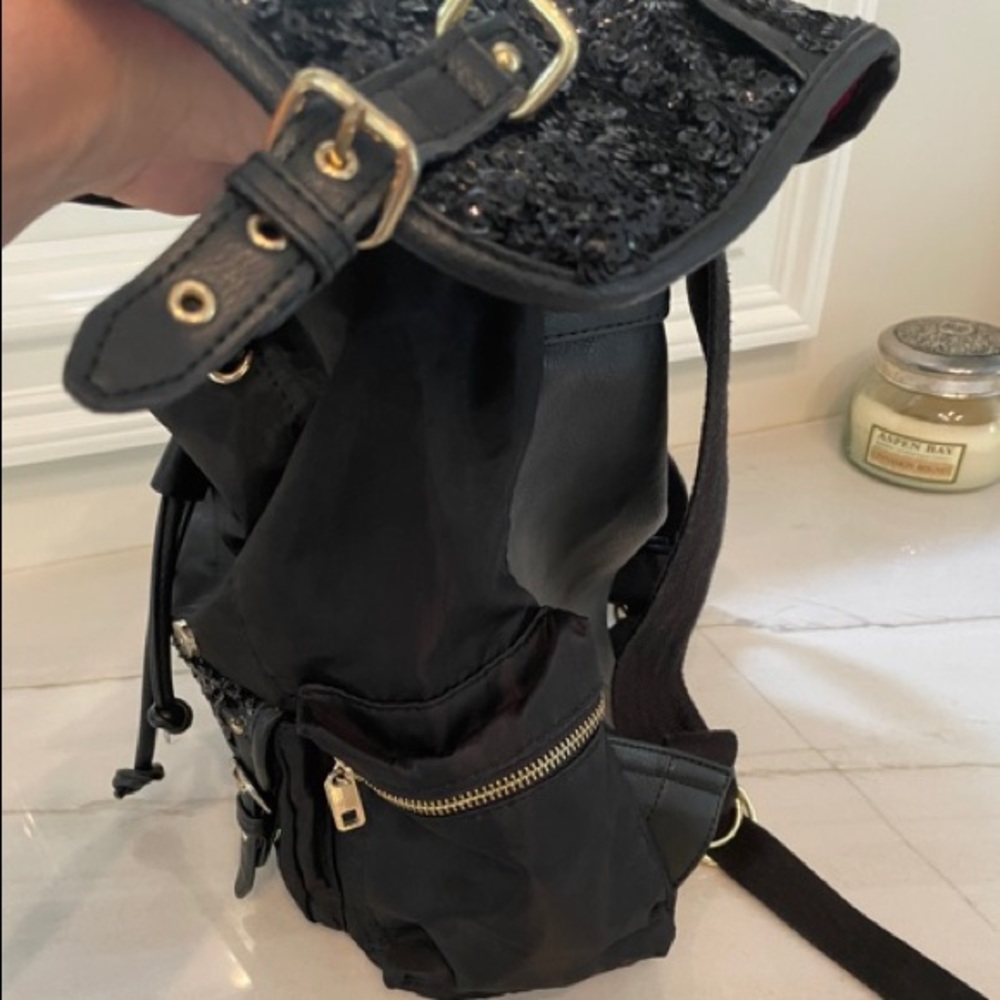 Juicy Couture Black Sequin Backpack - Gem